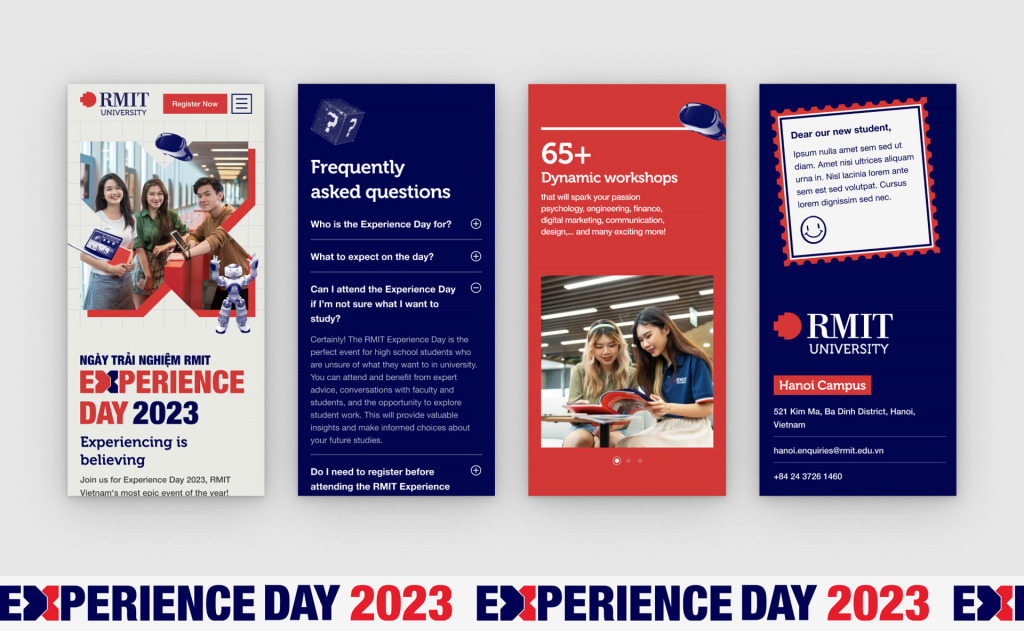 RMIT Vietnam Open Day Website | Education Website Design